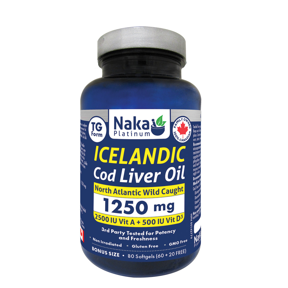 Platinum Icelandic Cod Liver Oil - 80 softgels – Naka Order